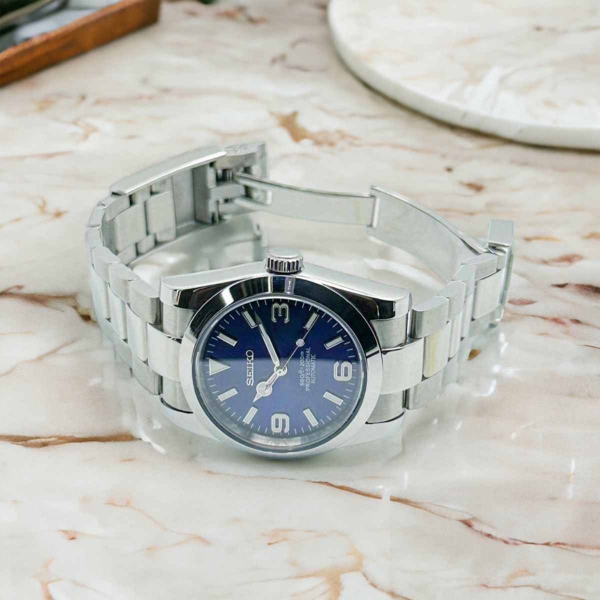 Japanese Brand × Seiko × Watch Seiko Mod Explorer 1 Navy Blue Dial 36mm ...