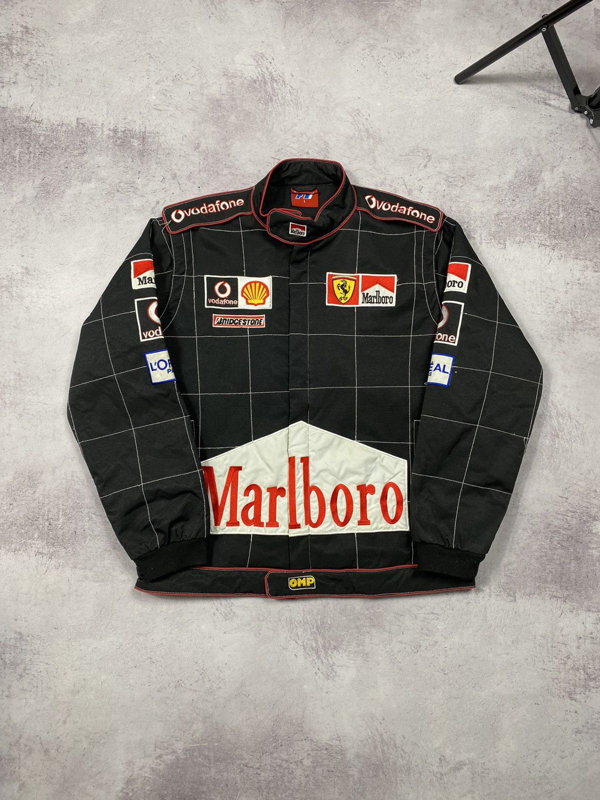 Ferrari × Vintage Vintage Ferrari Marlboro Formula 1 Racing Jacket ...