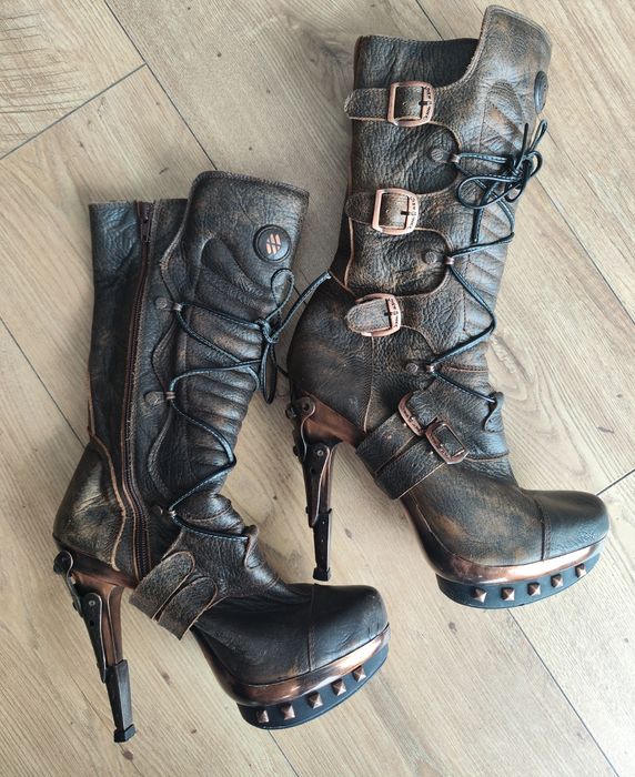 New Rock New Rock high heels boots womens | Grailed