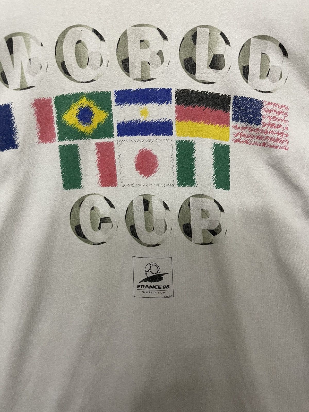 Vintage Vintage World Cup France 1998 T-shirt White | Grailed