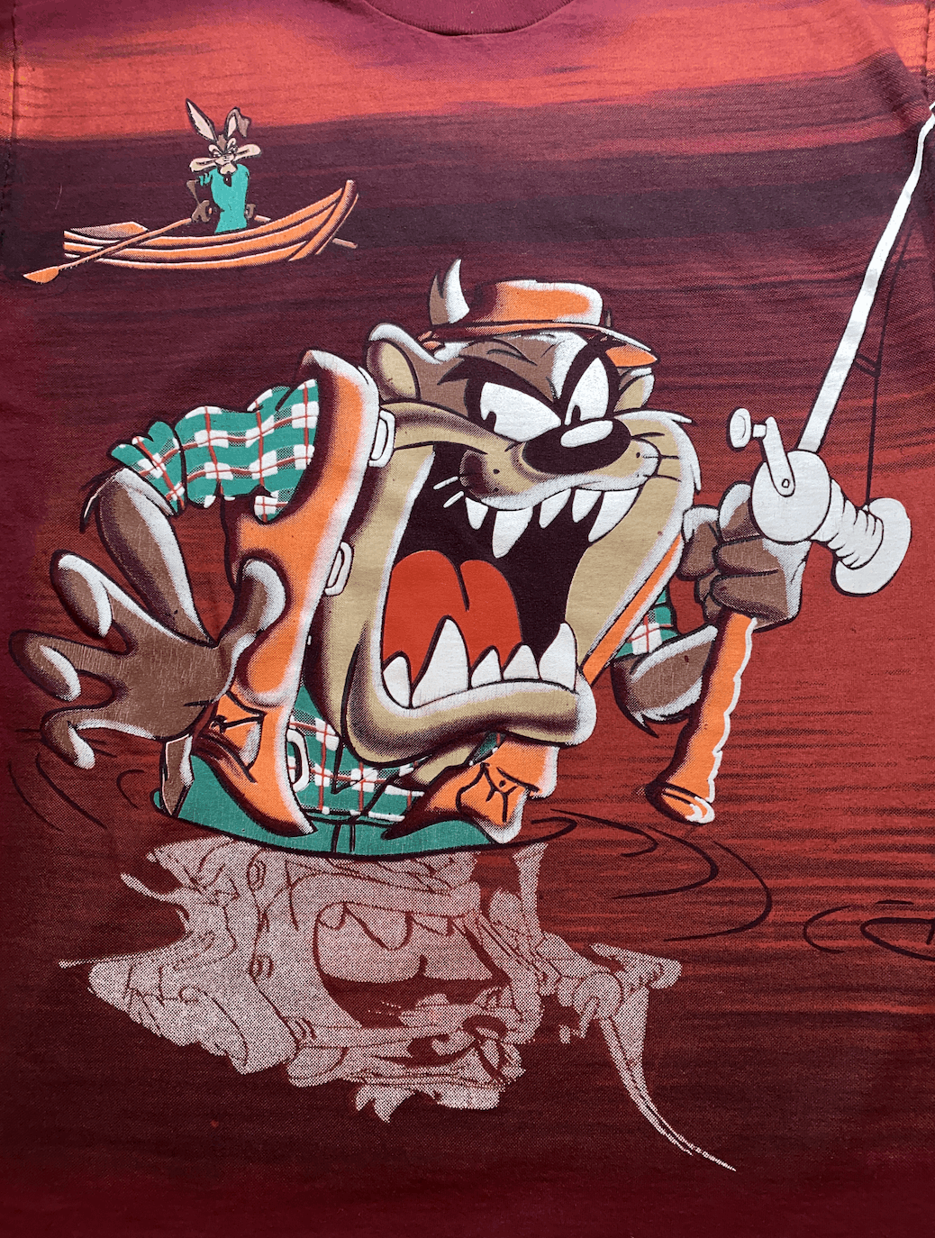 Vintage × Warner Bros Tasmanian Devil x Wile E Coyote - AOP T Shirt ...