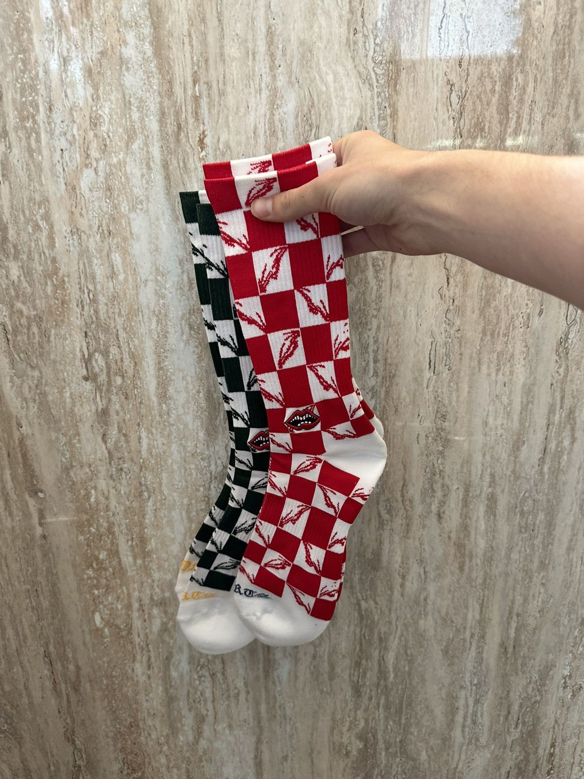 Chrome Hearts Chrome Hearts Matty Boy Socks 2 pack Red and Green | Grailed