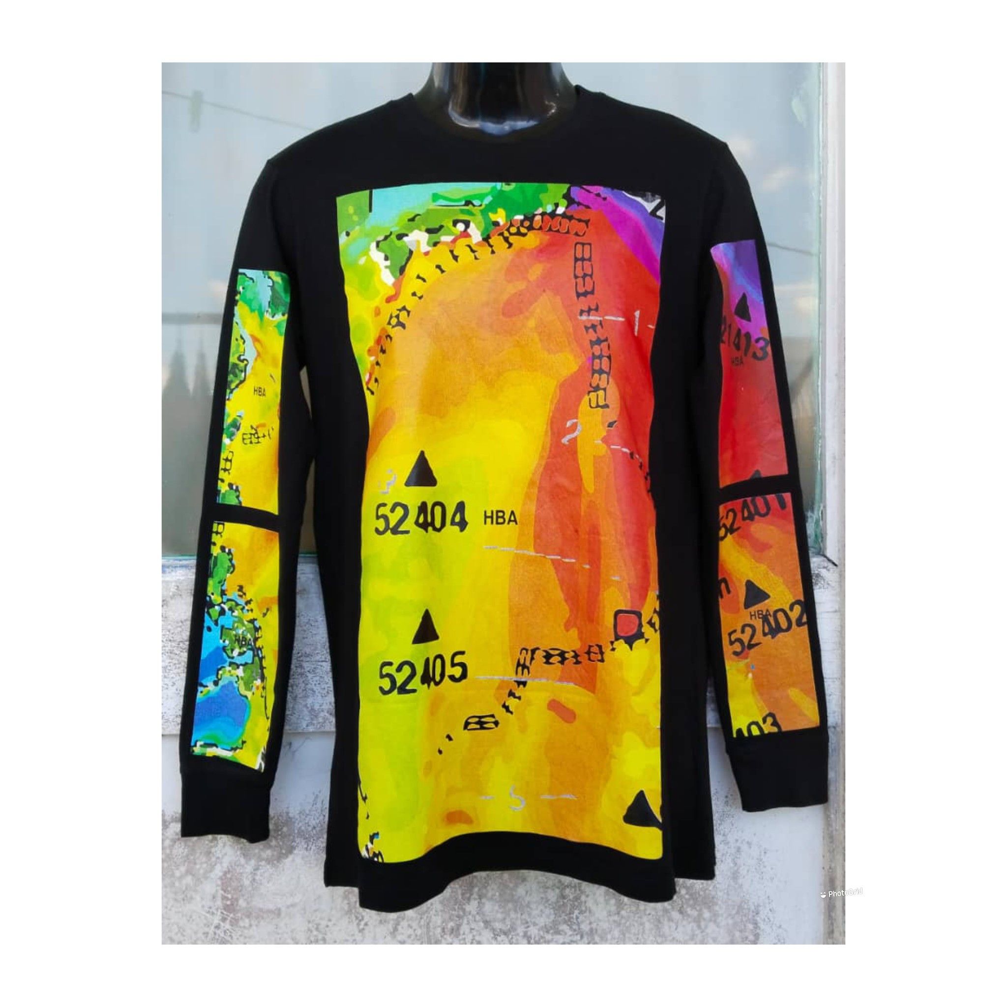 Designer × Hood By Air × Streetwear Hood By Air Air Weather Map Long ...