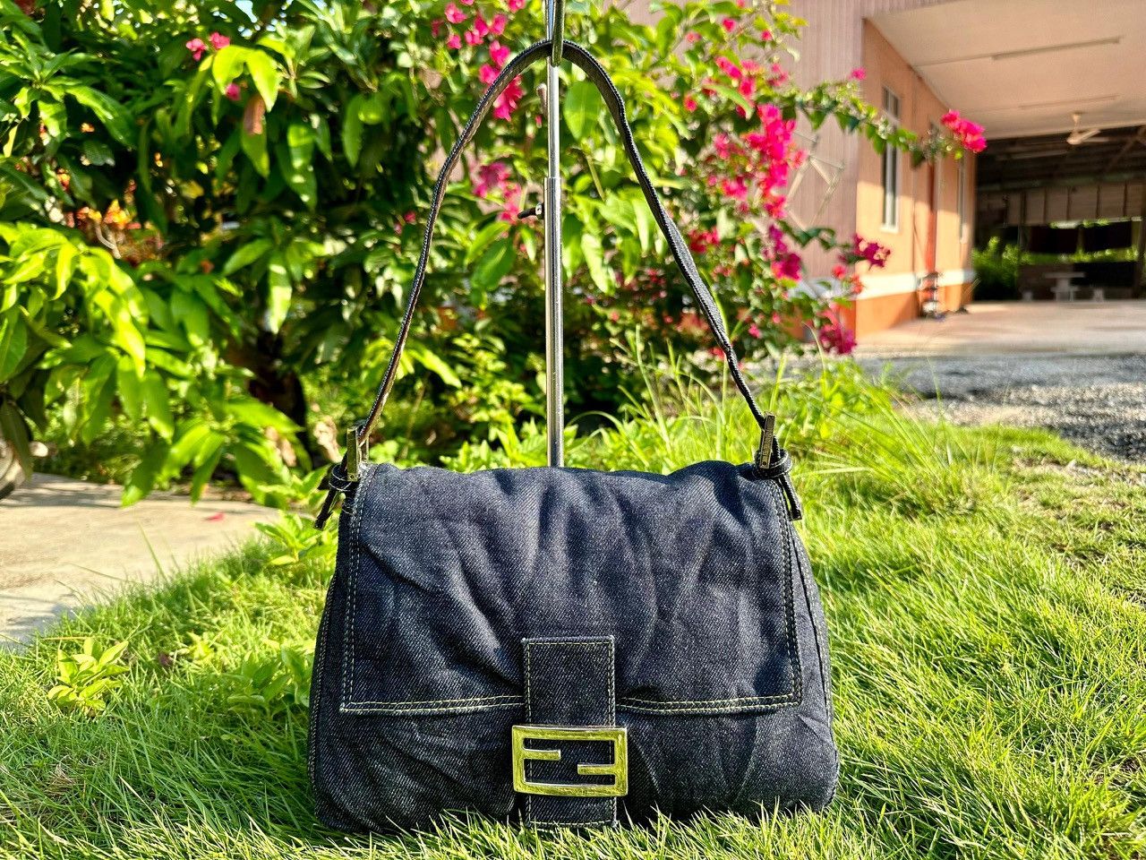Fendi Authentic Fendi Baguette Denim Bag | Grailed