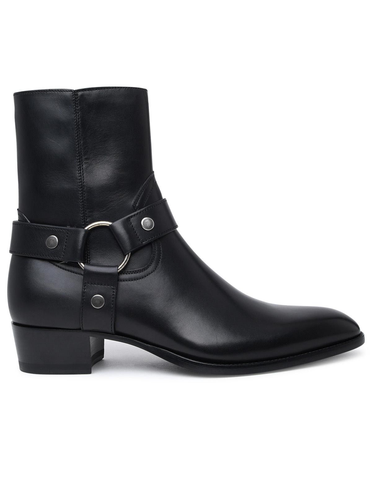 Yves Saint Laurent Saint Laurent Black Leather Wyatt Boots | Grailed