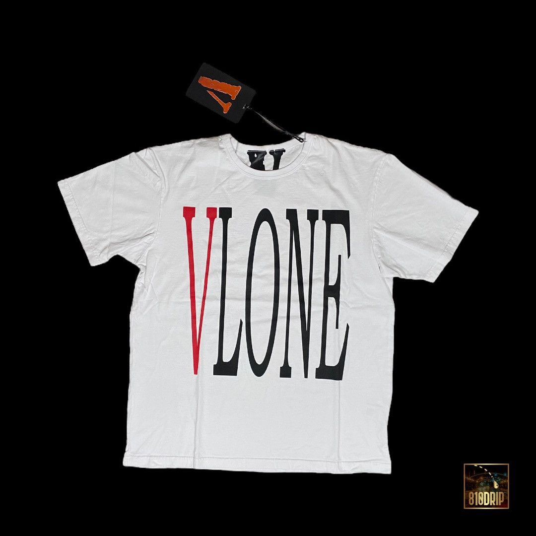 Vlone Vlone Red Staple Tee White (M) | Grailed