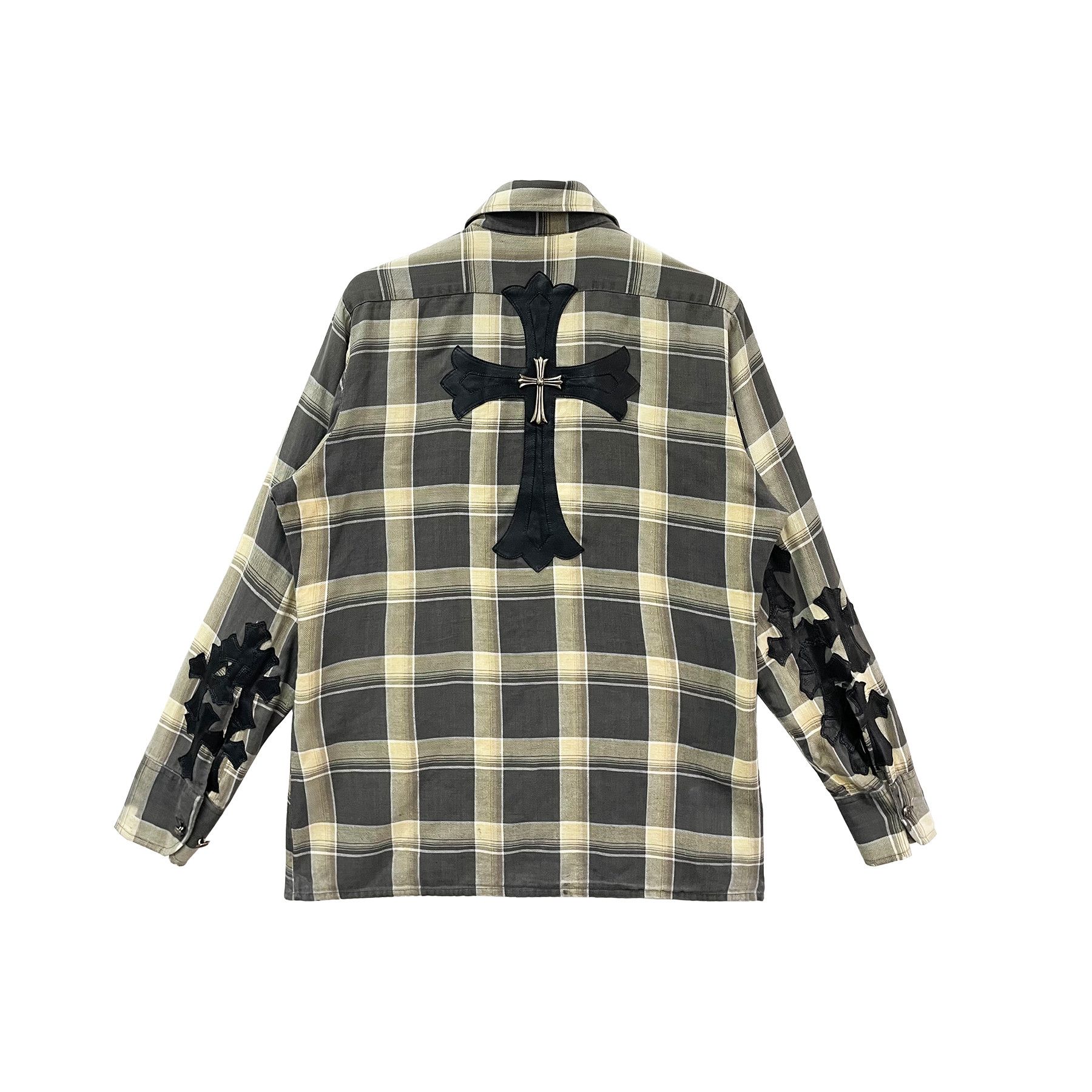 Chrome Hearts Chrome Hearts Archive Leather Cross Patch Silver Cross ...