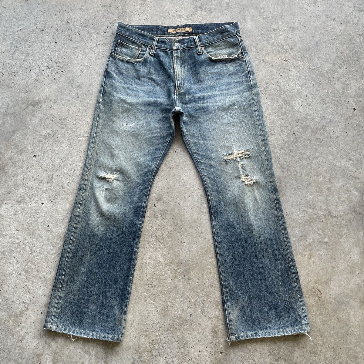 Japanese Brand × Jean × Vintage Vintage Japanese FLARE Distressed Faded ...