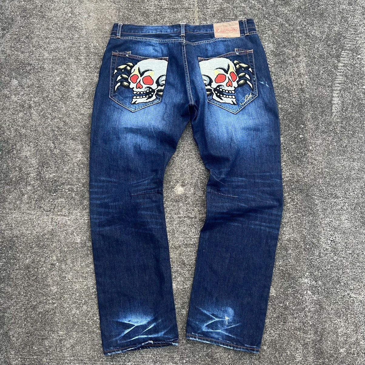 Southpole Crazy vintage Y2K Ed hardy baggy wide leg emo grudge jeans ...
