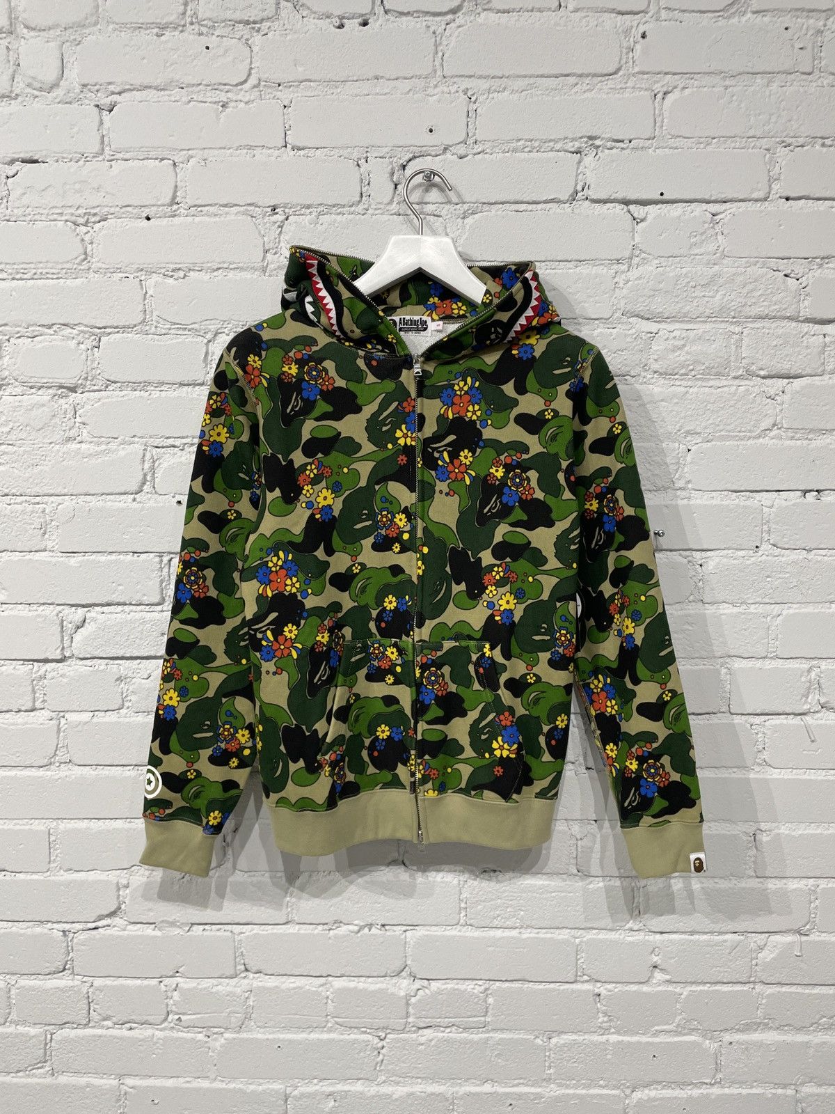 Bape ABC Flower Shark Full Zip Hoodie | Grailed