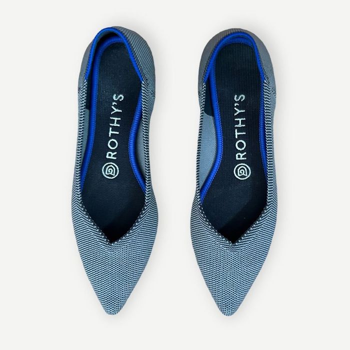 Non Trouve Rothy's The Point Flat Women 7 Gray Knit Heathered Washable ...