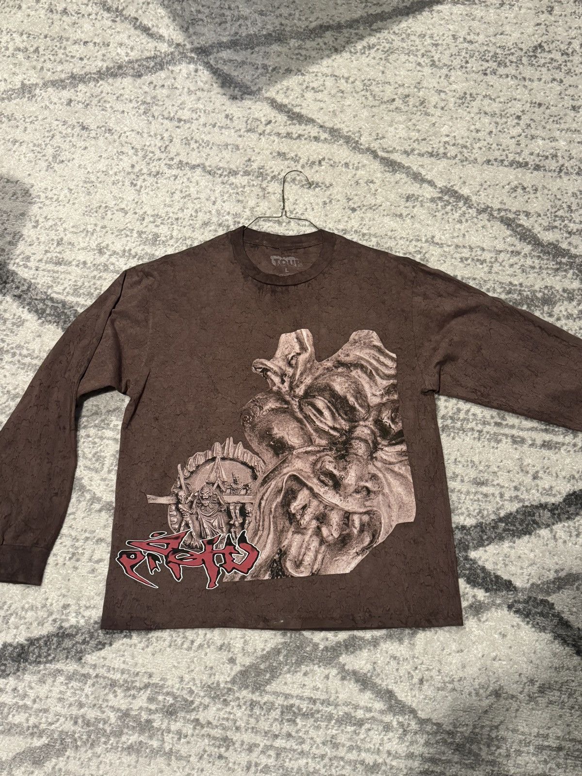 Band Tees × Travis Scott Travis Scott Utopia Tour Long Sleeve Brown ...