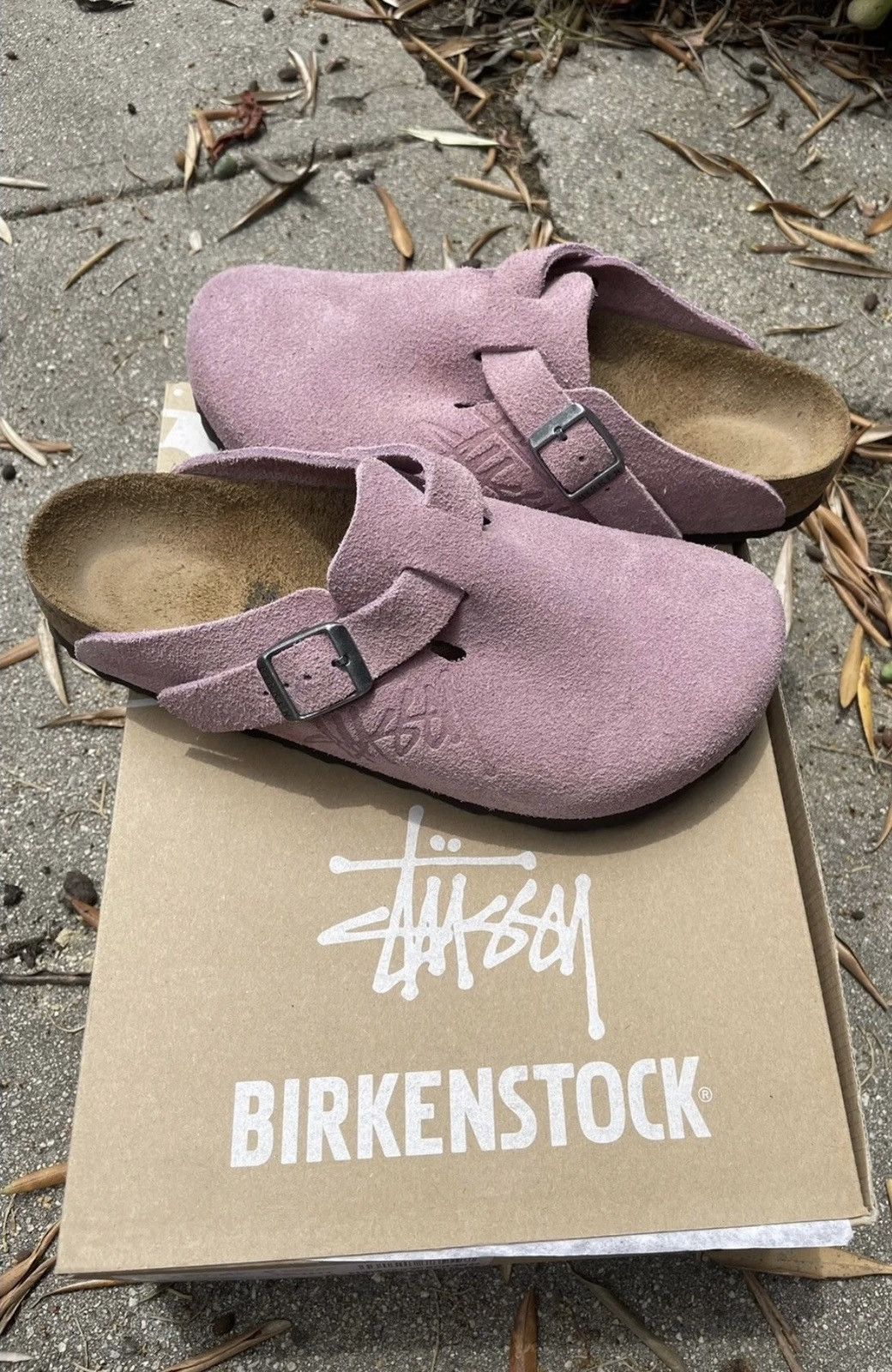 Birkenstock × Stussy Stussy X Birkenstock Pink Boston Clogs | Grailed