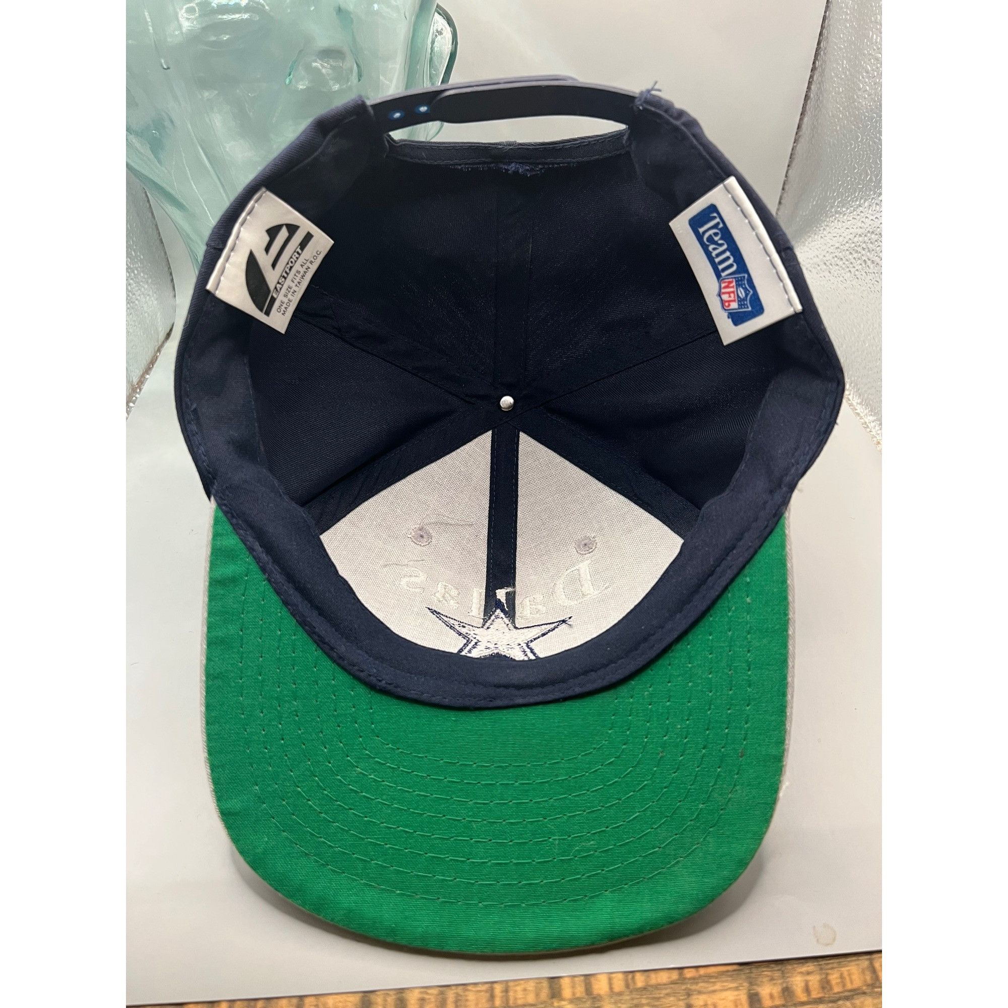 Vintage Vintage Dallas Cowboys Eastport Team NFL Blue Silver Snapbac ...