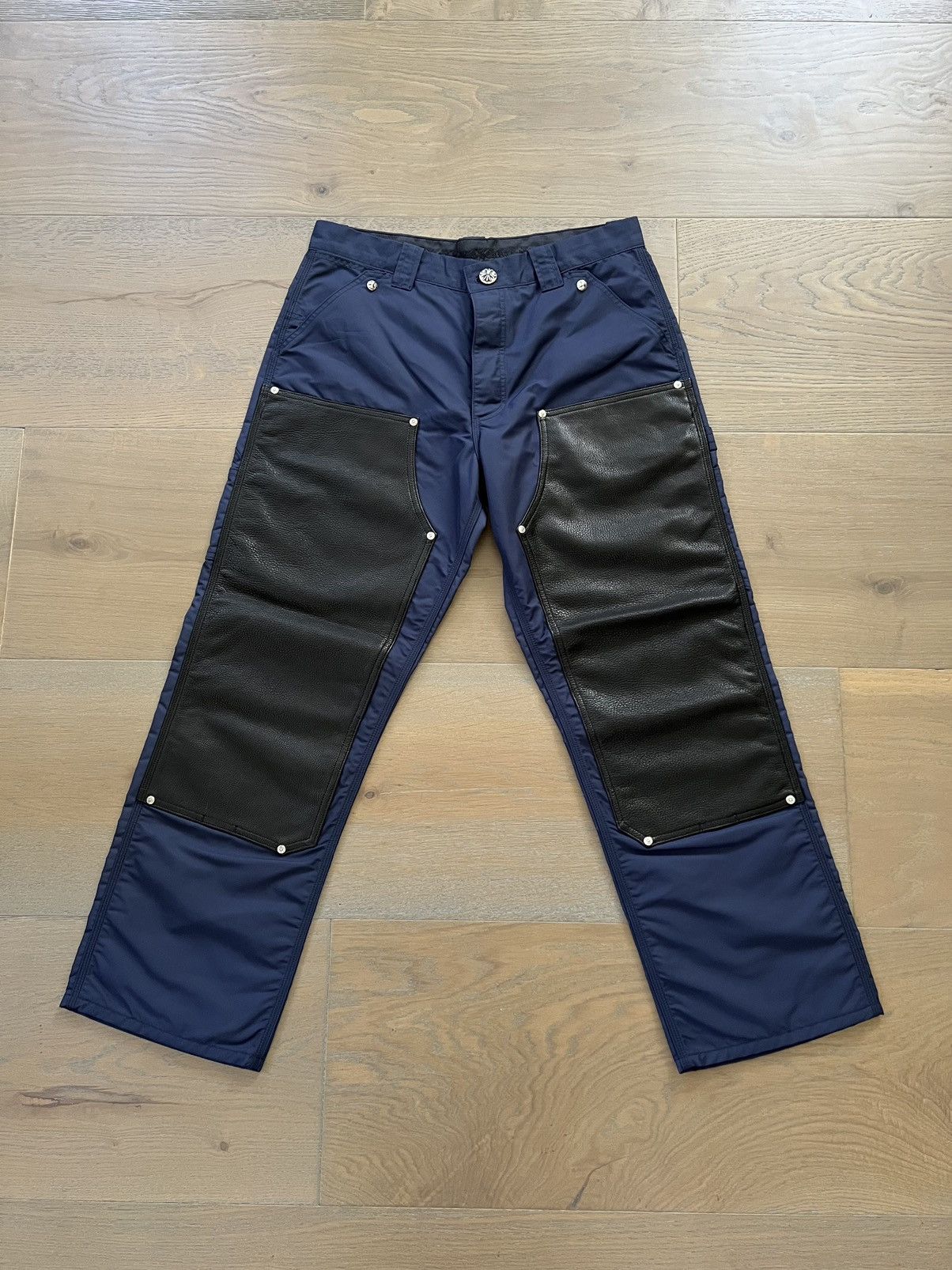 Chrome Hearts Nylon Leather Cross Patch Carpenter Pants | Grailed