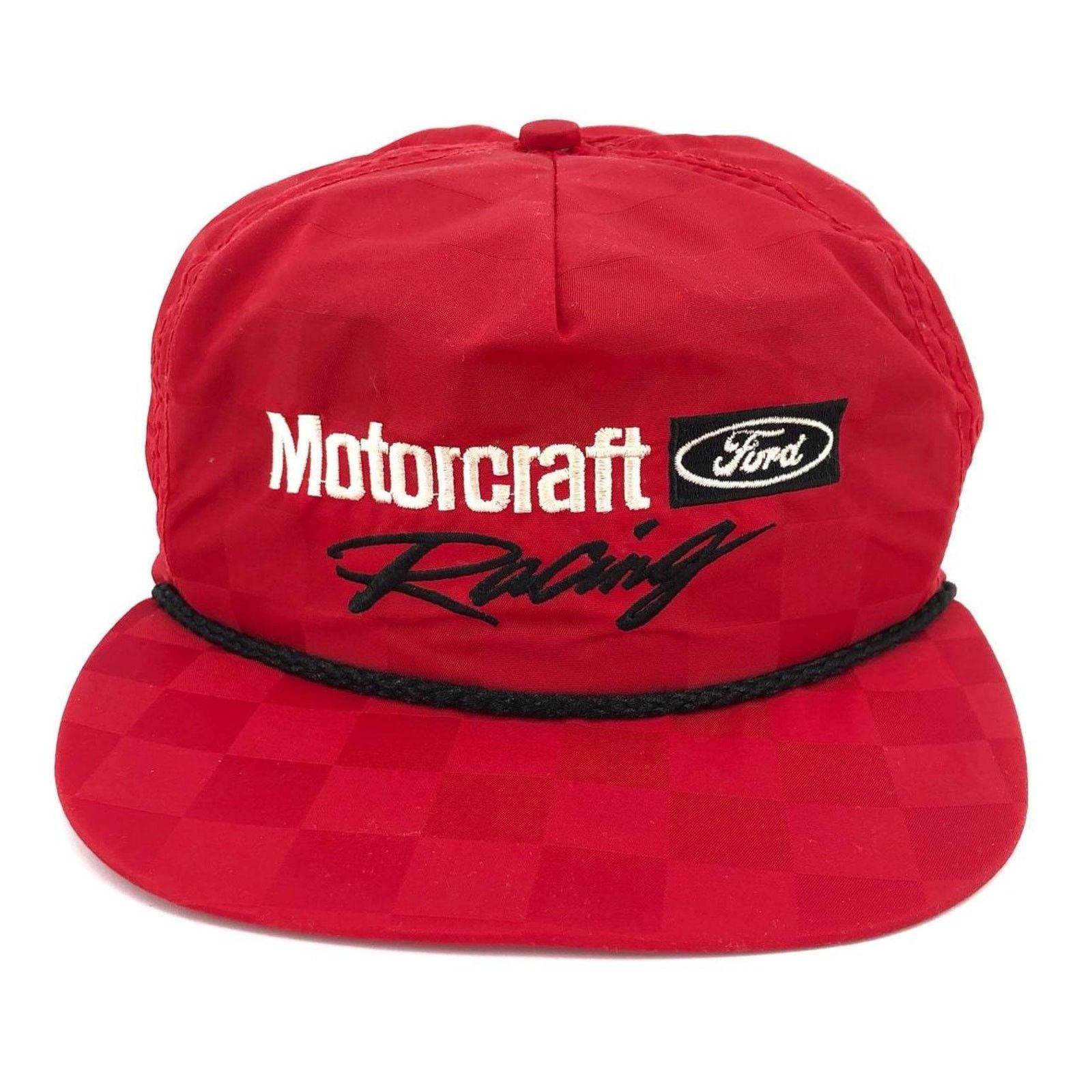 Vintage 90s Ford Motorcraft Racing red checkered hat 1990s vintage ...