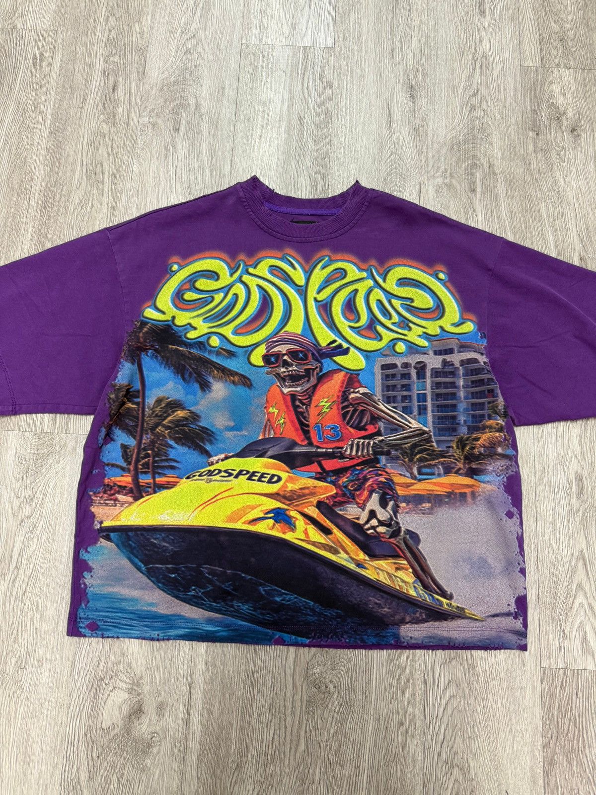 Godspeed Godspeed wave runner purple tee | Grailed