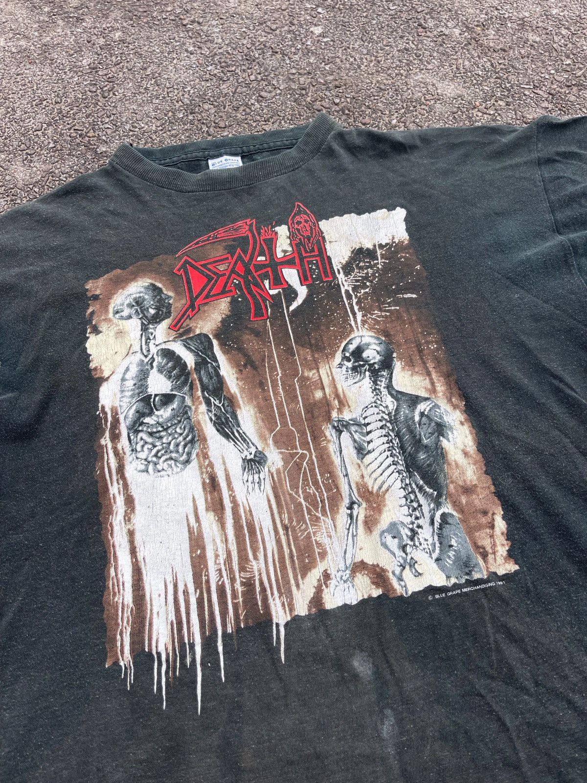Band Tees × Vintage 1992 Death Band Tee Shirt Human Tour Extravaganza ...