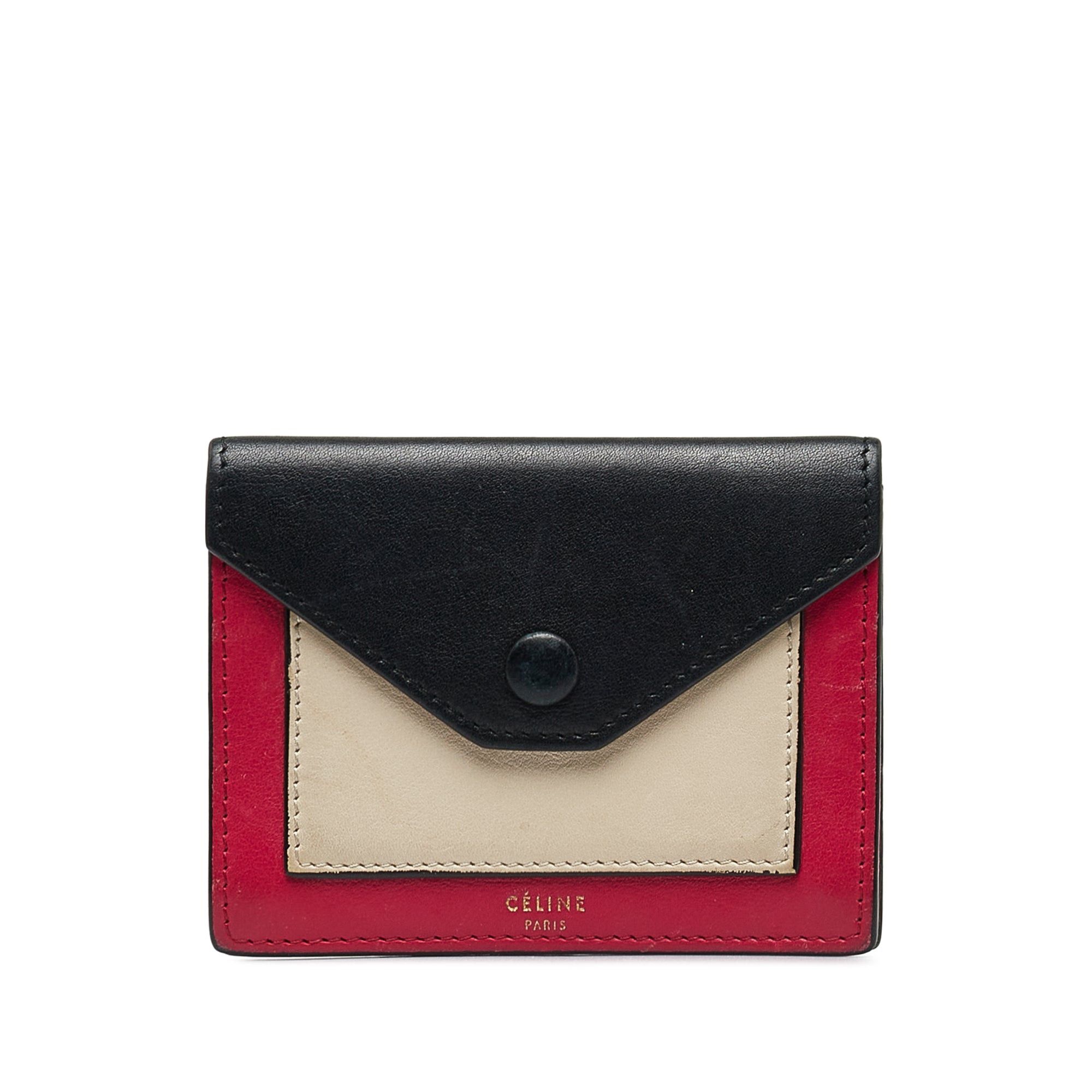 Celine CELINE Pocket Tricolor Envelope Wallet Small Wallets | Grailed