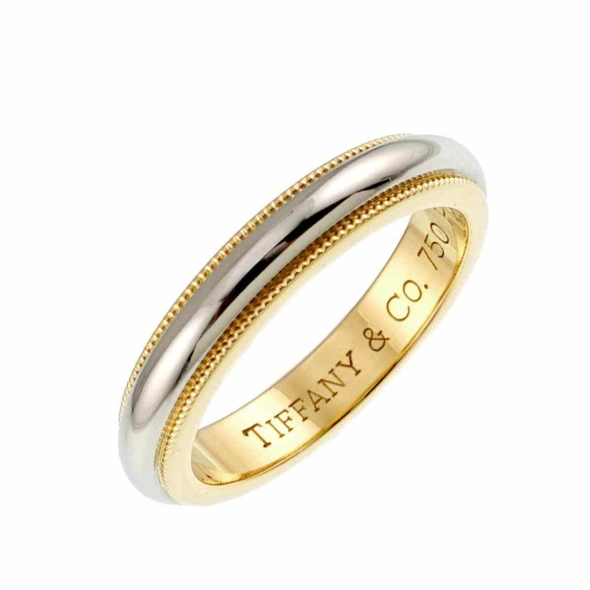Tiffany & Co. Tiffany & Co. Milgrain Band Ring Platinum Pt K18 YG 750 Together | Grailed