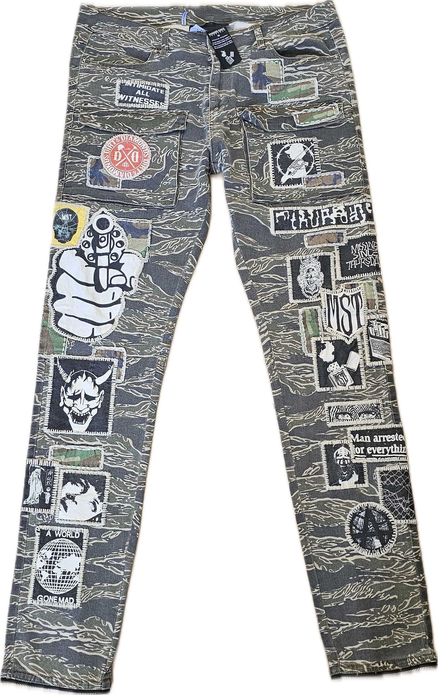 Missing Since Thursday Missing Since Thursday Tiger Camo Cargo Pants ...