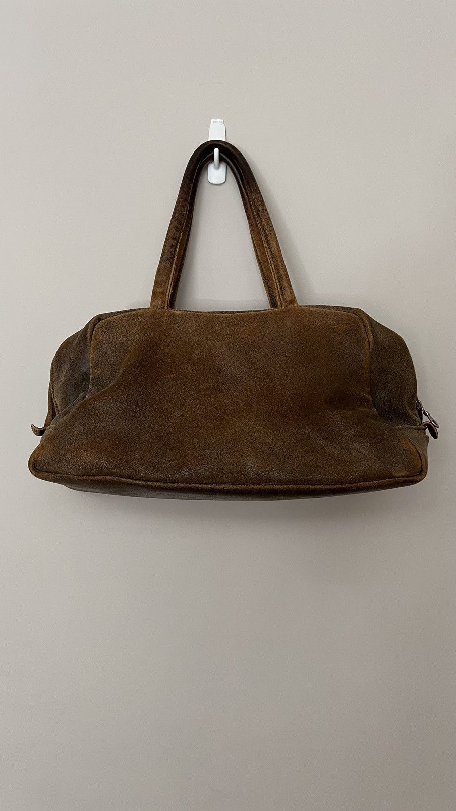 Jas Mb Distressed Leather Duffle Bag | Grailed
