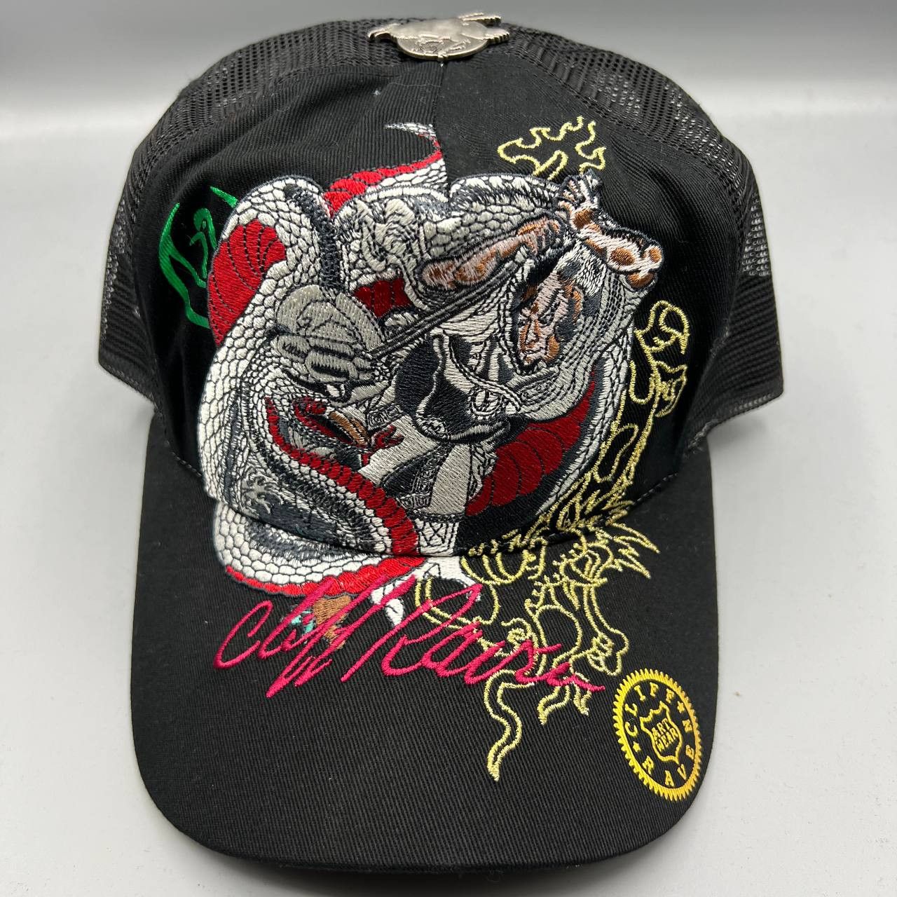 Ed Hardy Vintage Cliff Raven Hat Japanese tattoo Snap back Trucker ...