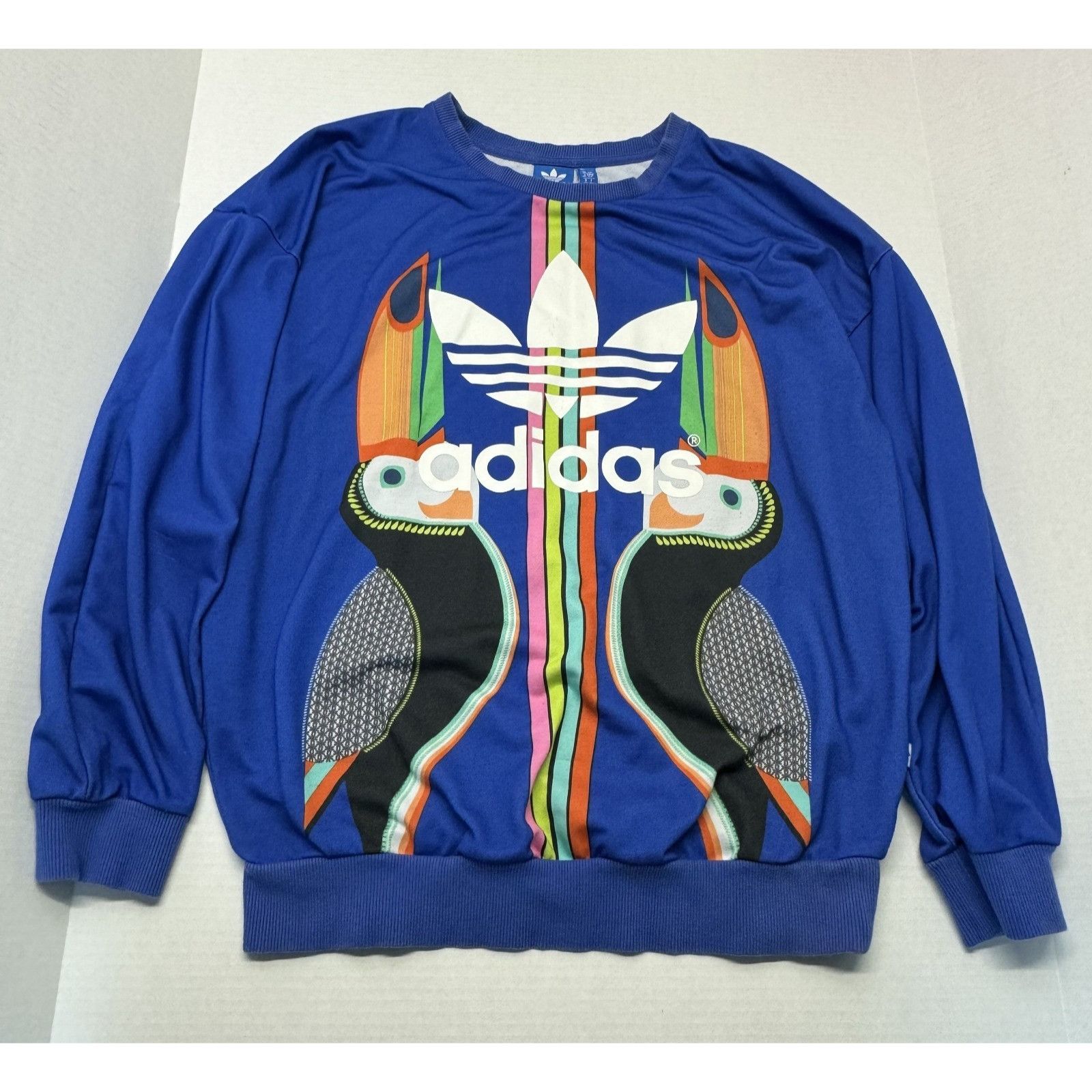 Adidas Adidas Originals X Farm Rio Toucan Bird Rare Blue Jumper Swe ...