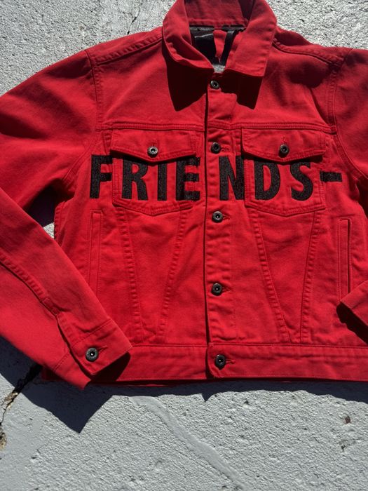 Vlone Vlone Red Denim Jacket RARE | Grailed