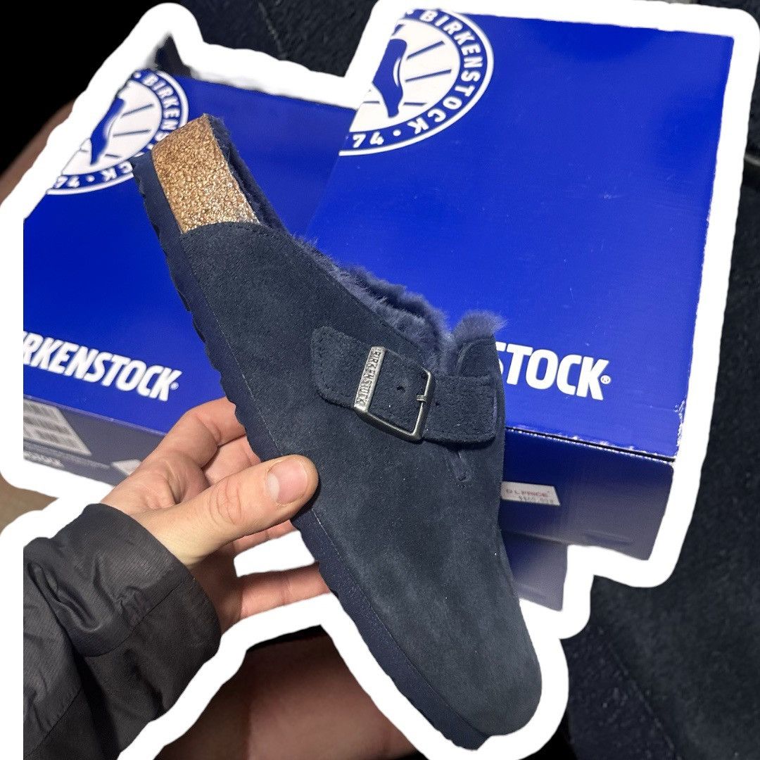 Birkenstock BIRKENSTOCK BOSTON SHEARLING CLOG MIDNIGHT | Grailed