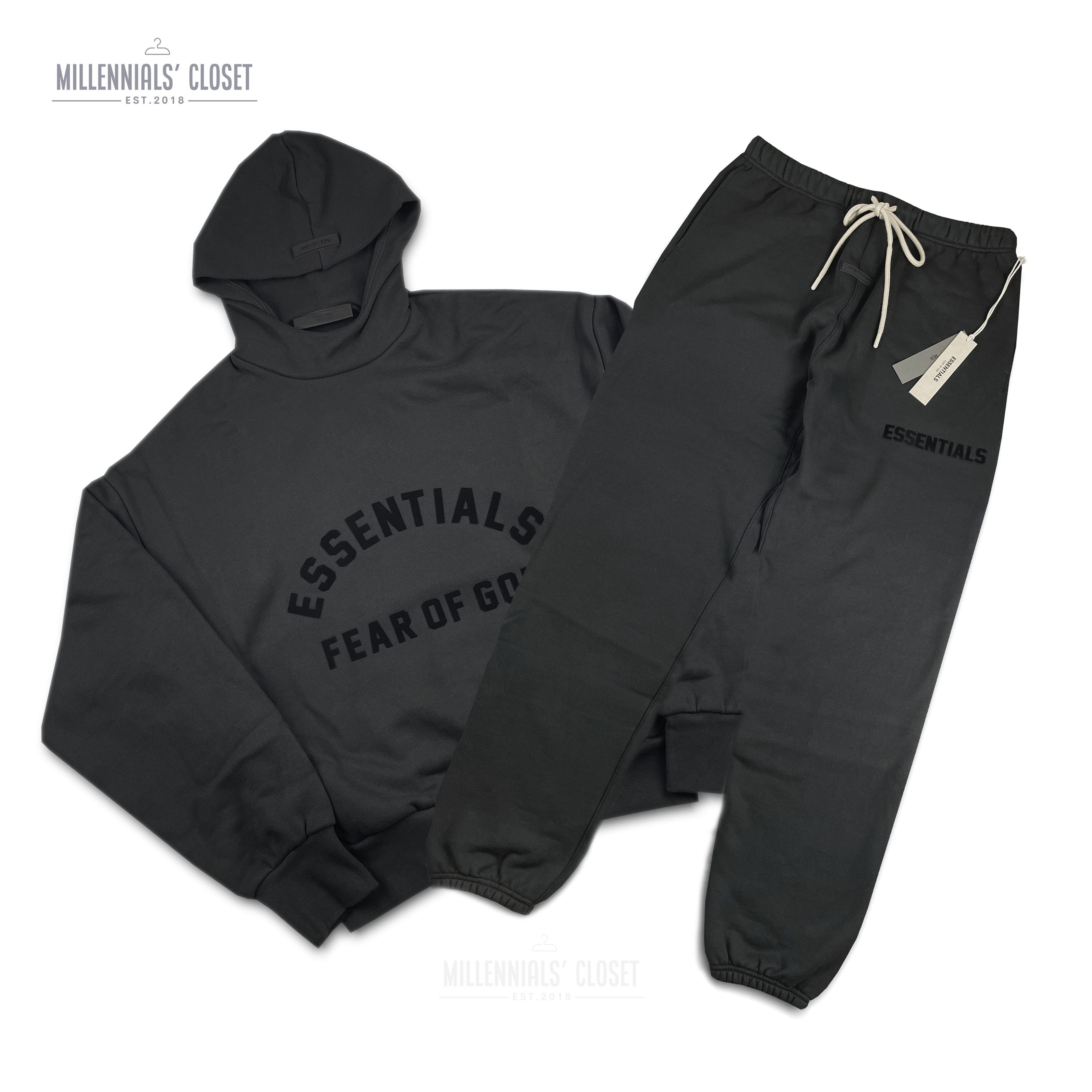 Fear of God Fear of God Essentials Tracksuit Jet Black SS23 size XL ...