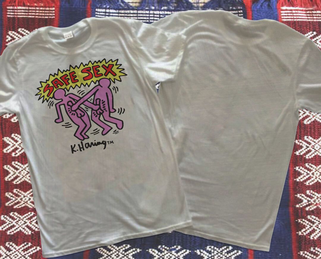 Band Tees × Rock T Shirt × Vintage NEW 80S Keith Haring SAFE SEX T ...