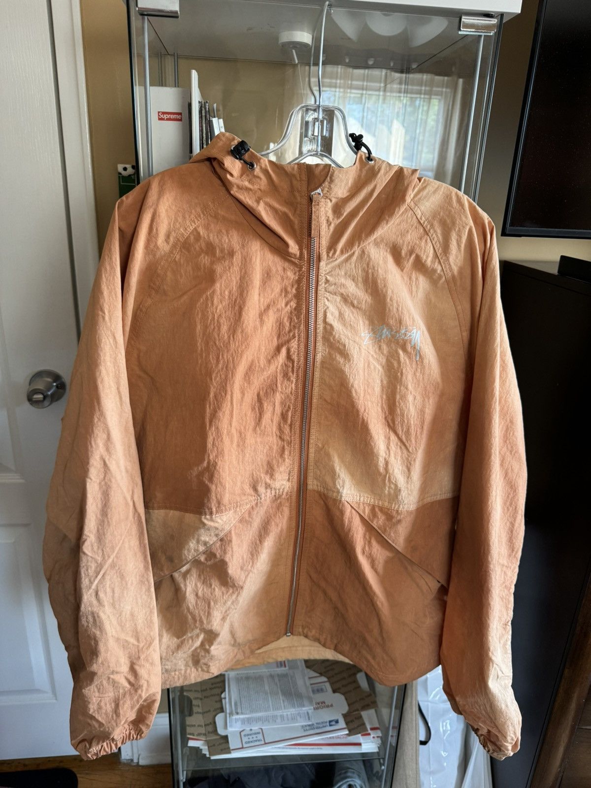 Stussy Stussy Wave Dye Beach Shell Jacket Orange | Grailed
