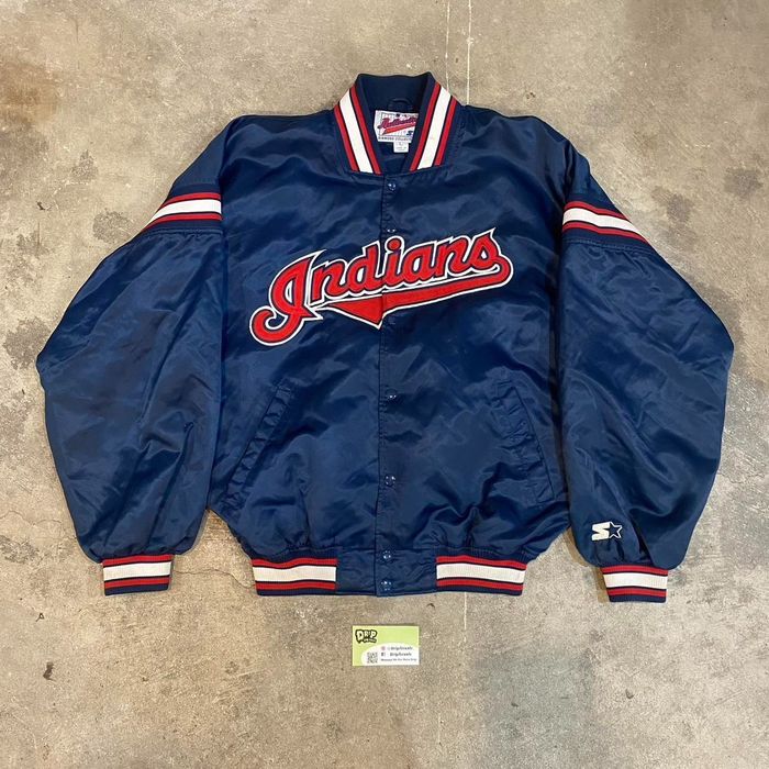 Starter Vintage 90s Cleveland Indians Starter Bomber Jacket | Grailed