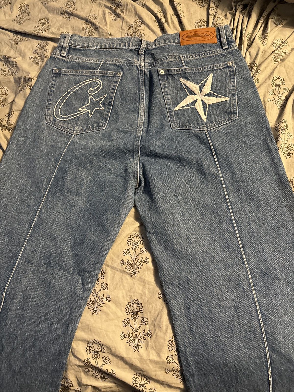 Corteiz Cortiez C Star Jeans Faded Blue | Grailed