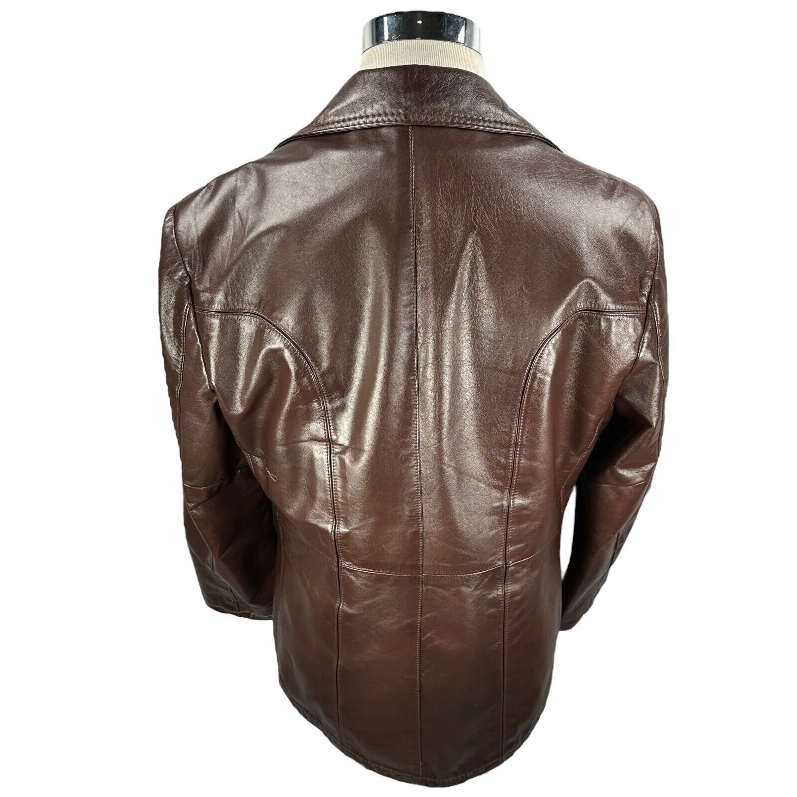 The Unbranded Brand Vintage Leathercraft Process Small Jacket Brown ...