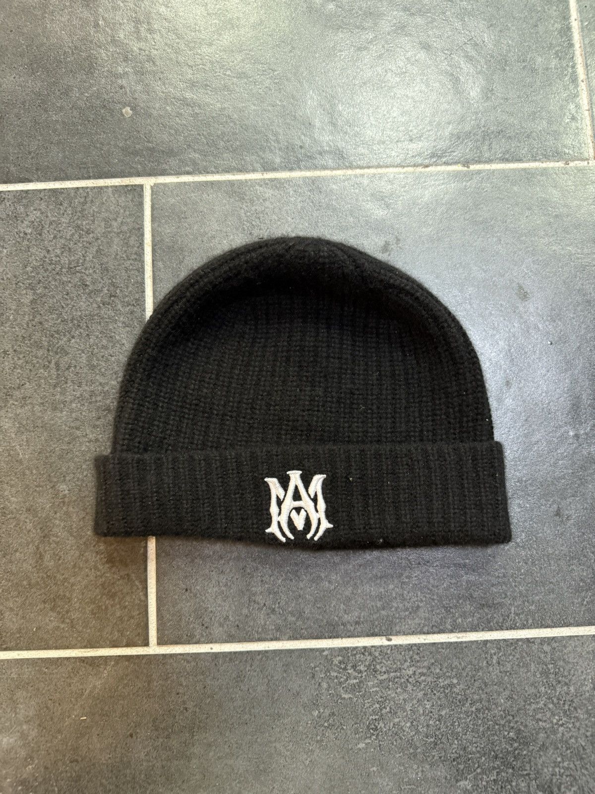 Amiri AMIRI Cashmere MA embroidered beanie, hat | Grailed