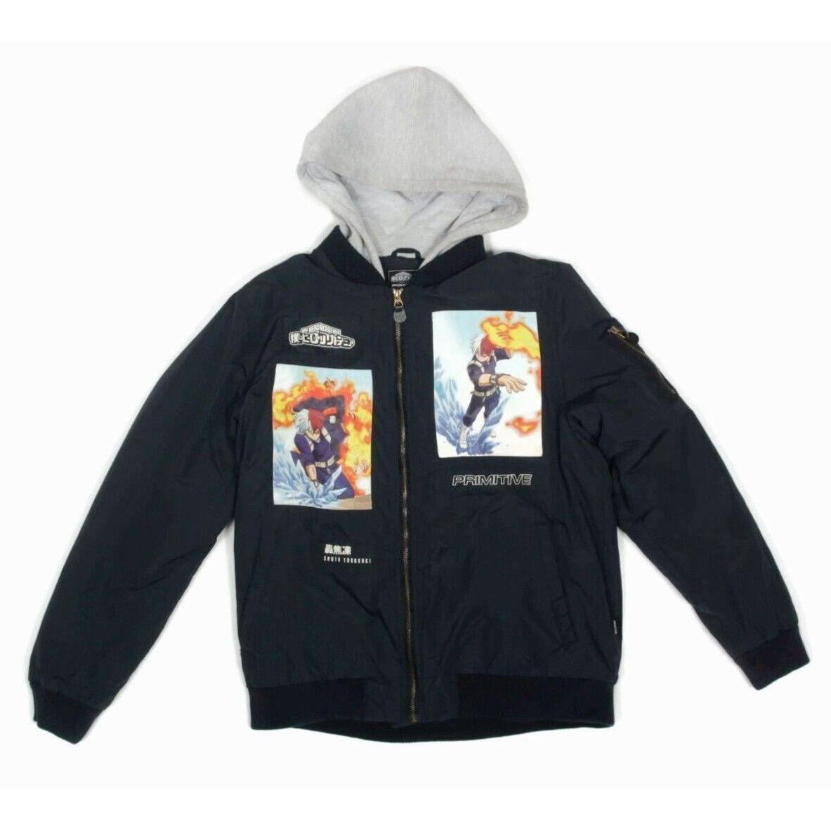 Primitive My Hero Academia Shoto Todoroki Primitive Blue Bomber Jacket ...