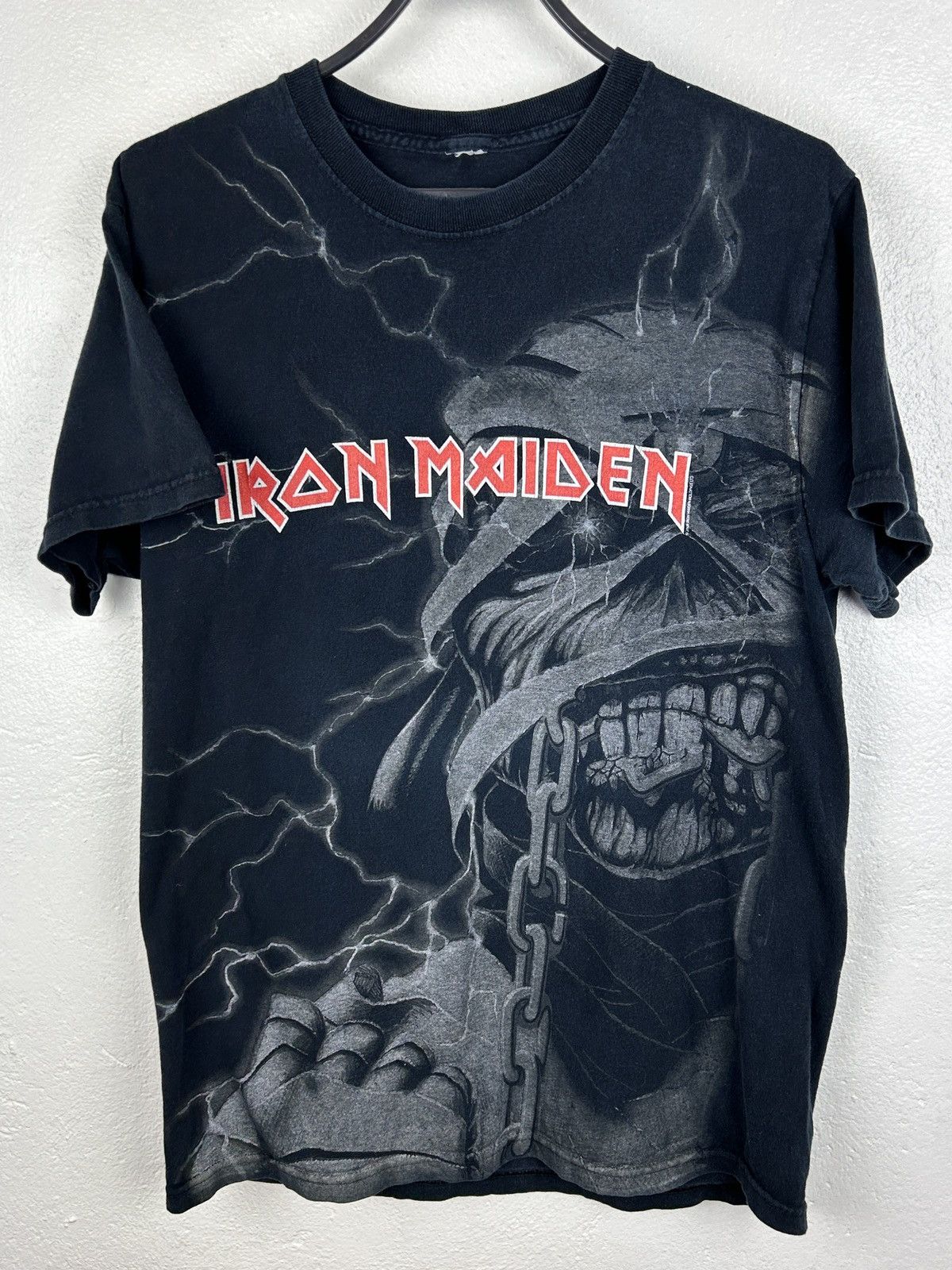 Vintage 00s Vintage Iron Maiden 2008 Allover Print AOP Band T-Shirt ...
