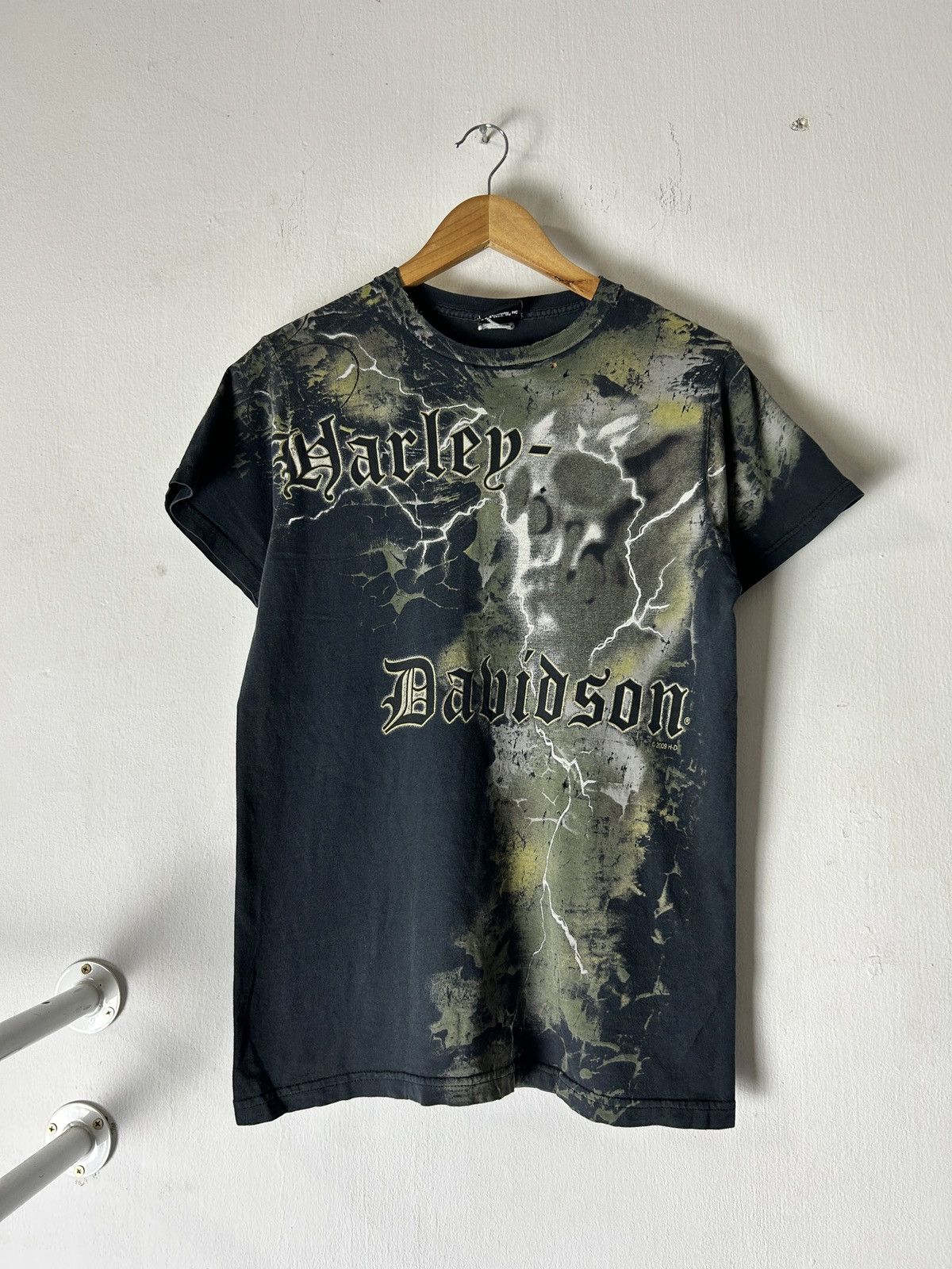 Harley Davidson Vintage 2009 Harley Davidson Punk Gothic Skull Thunder ...