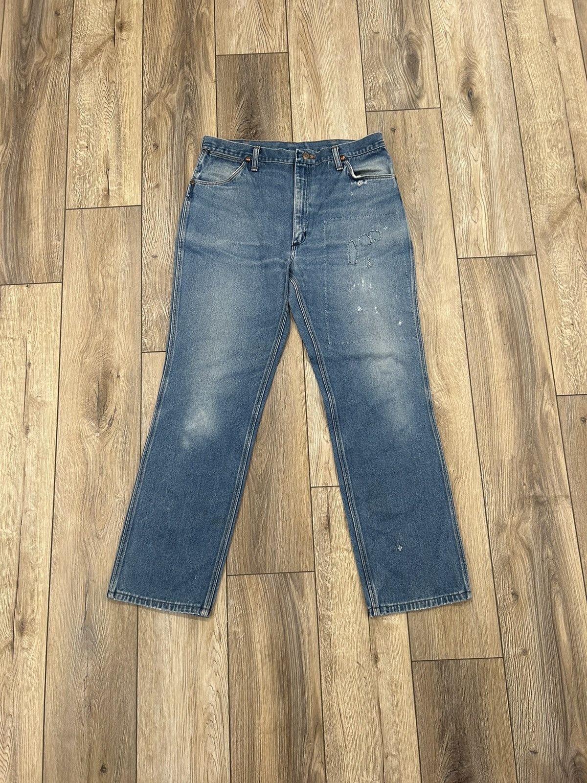 Vintage 60s farm repaired wrangler jeans | Grailed