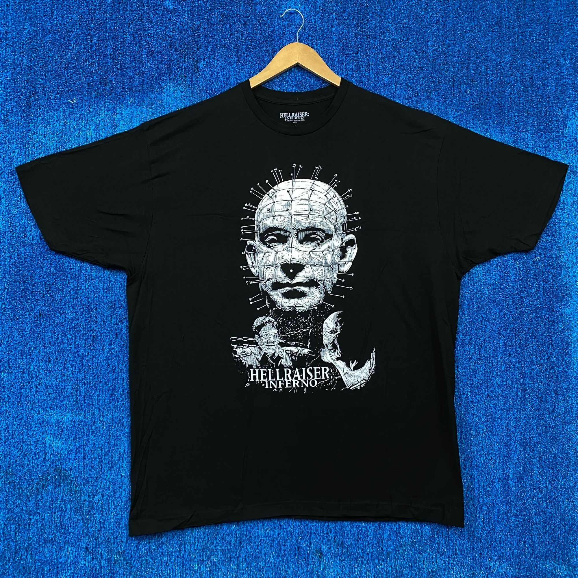 Movie × Streetwear × Very Rare Hellraiser Inferno Pinhead Oversize Horror Film Promo Tee 2X ...
