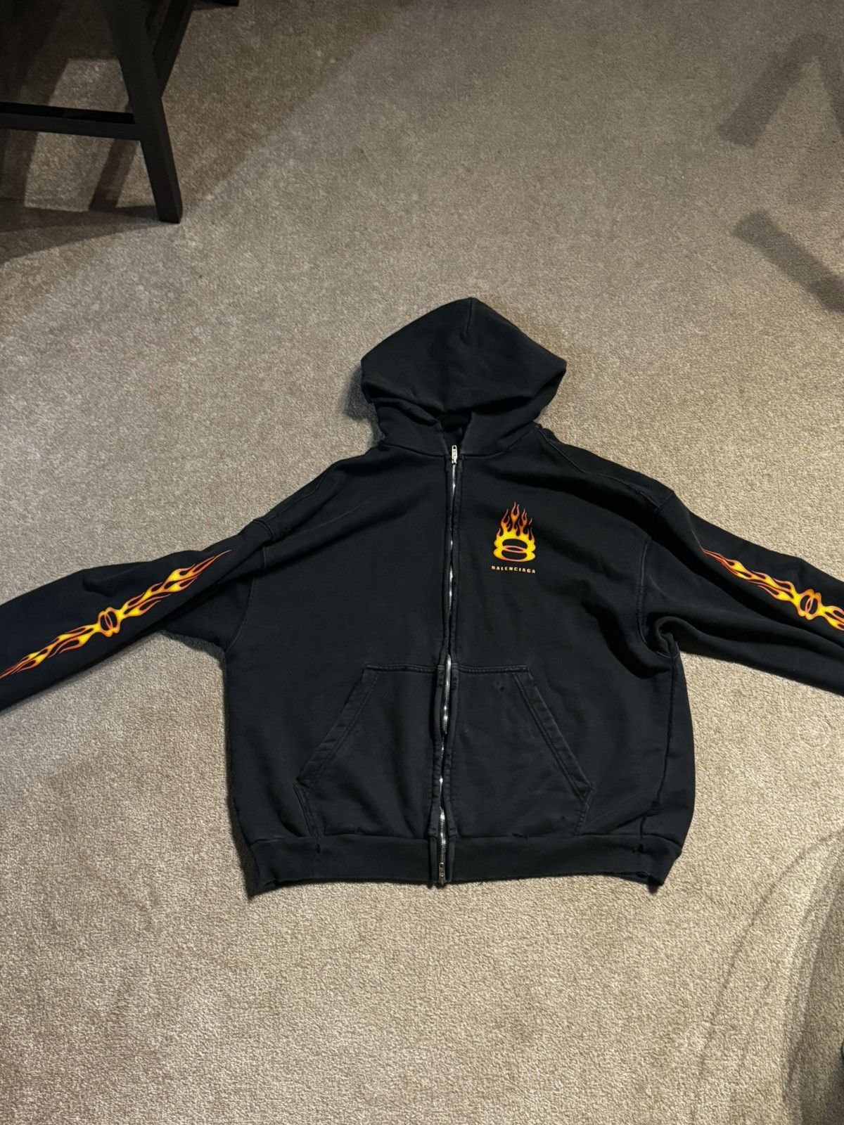Balenciaga Burning Unity Zip Up | Grailed