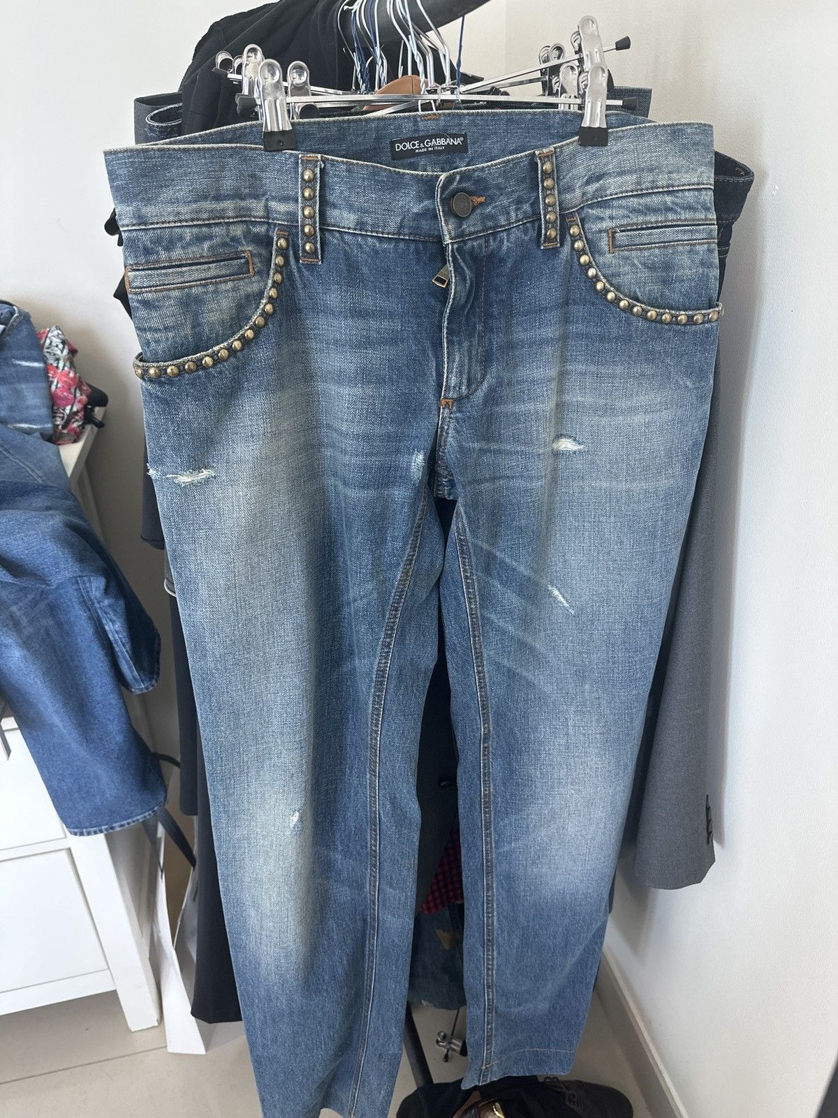 Dolce & Gabbana Dolce and Gabban black label first line studded jeans ...