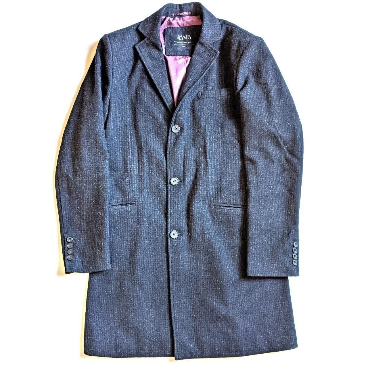 Other Matalan Grey Textured Wool Mix Overcoat Jacket | Grailed