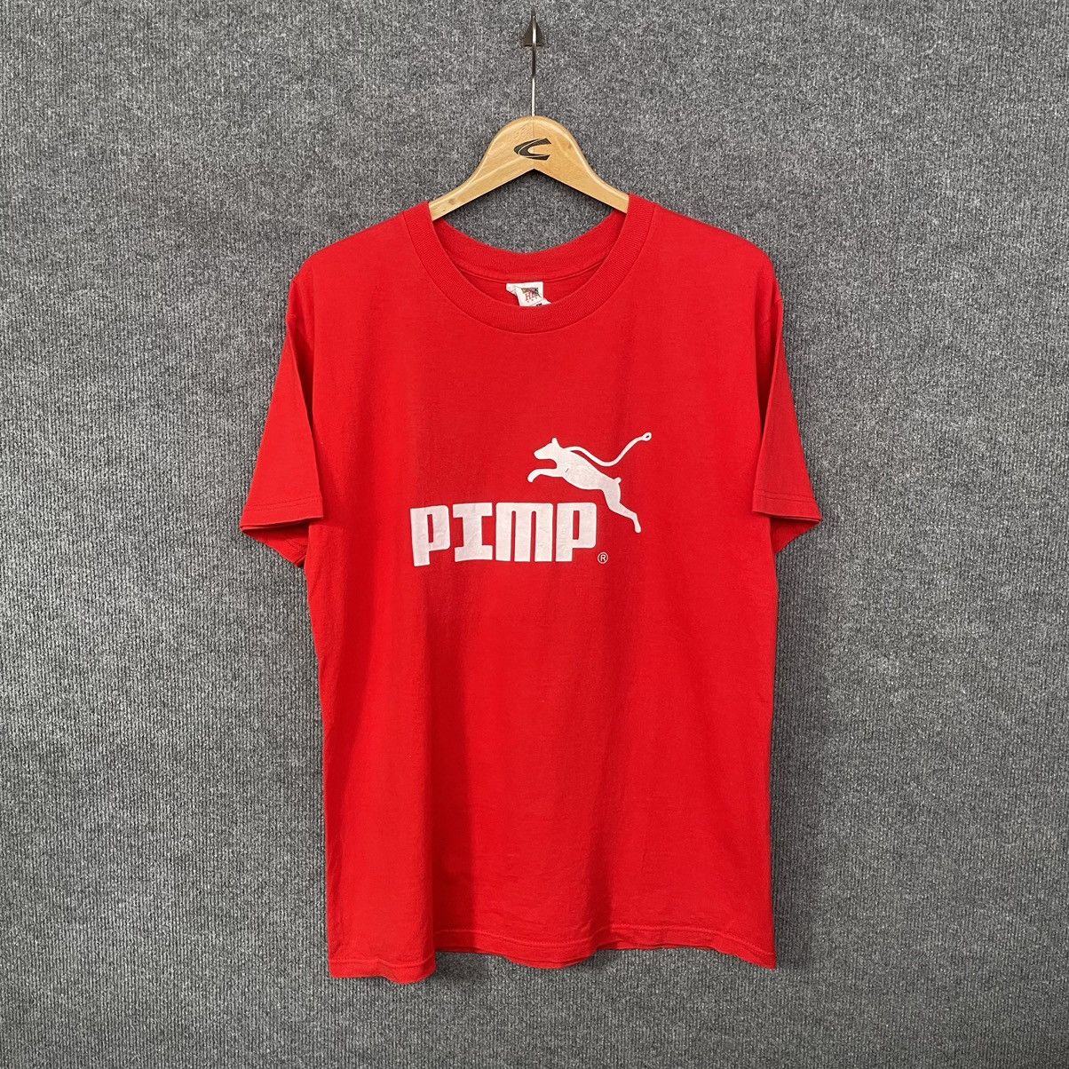 Humor × Streetwear × Vintage Vintage 90s Pimp Puma Parody T Shirt | Grailed