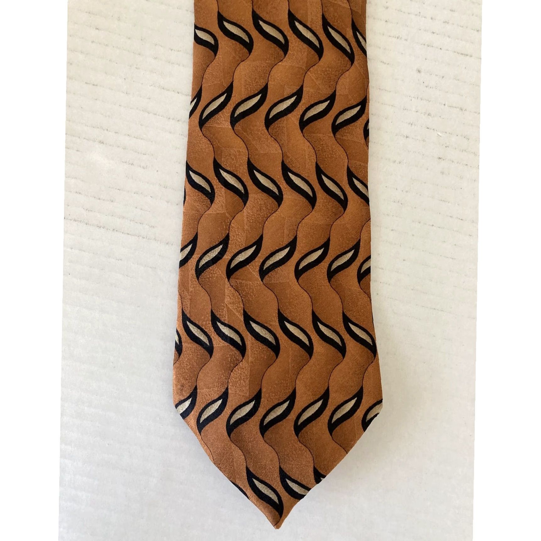 Vintage Luxurious Italian Silk Copper Brown Necktie for Men by Lindsay ...