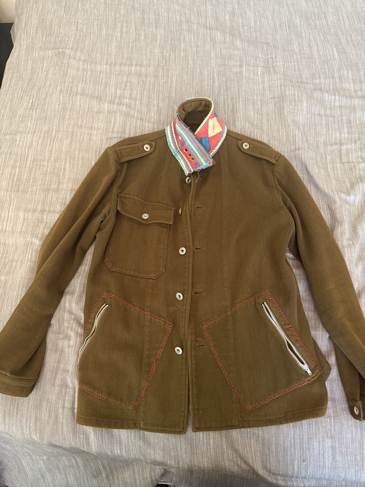 Jun Takahashi Undercover SS03 SCAB Ethnic Collar Jacket | Grailed