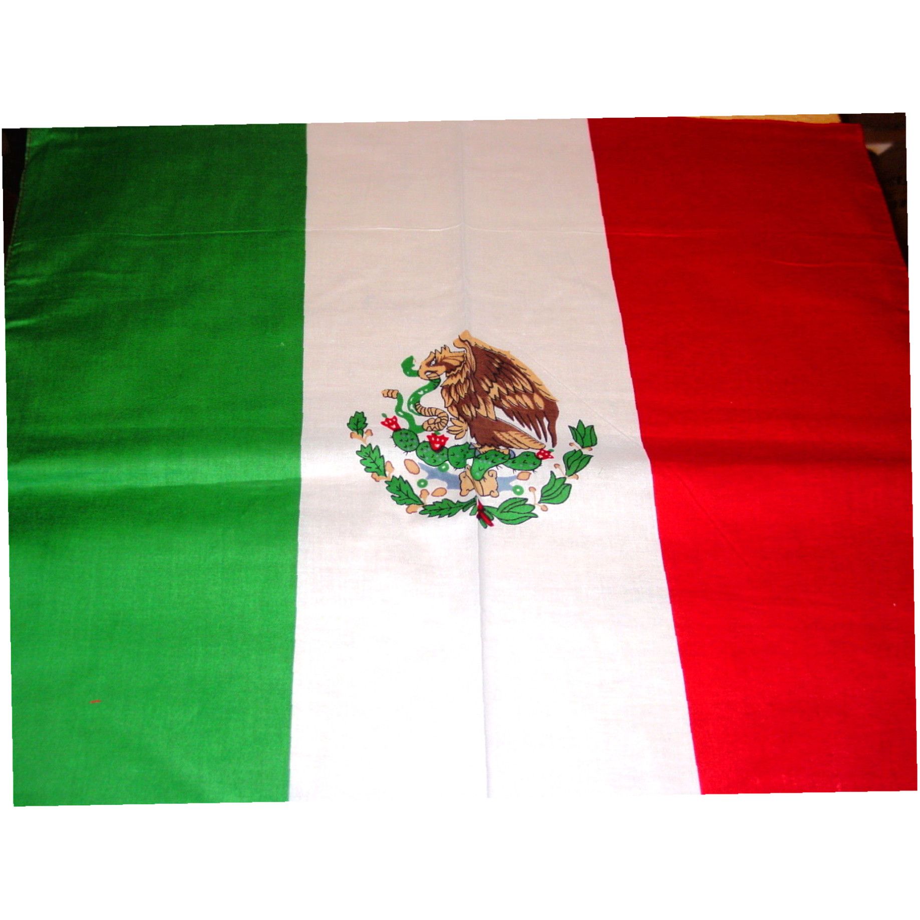 Vintage Authentic Traditional Mexico Flag Pattern Bandana Scarf Multi ...