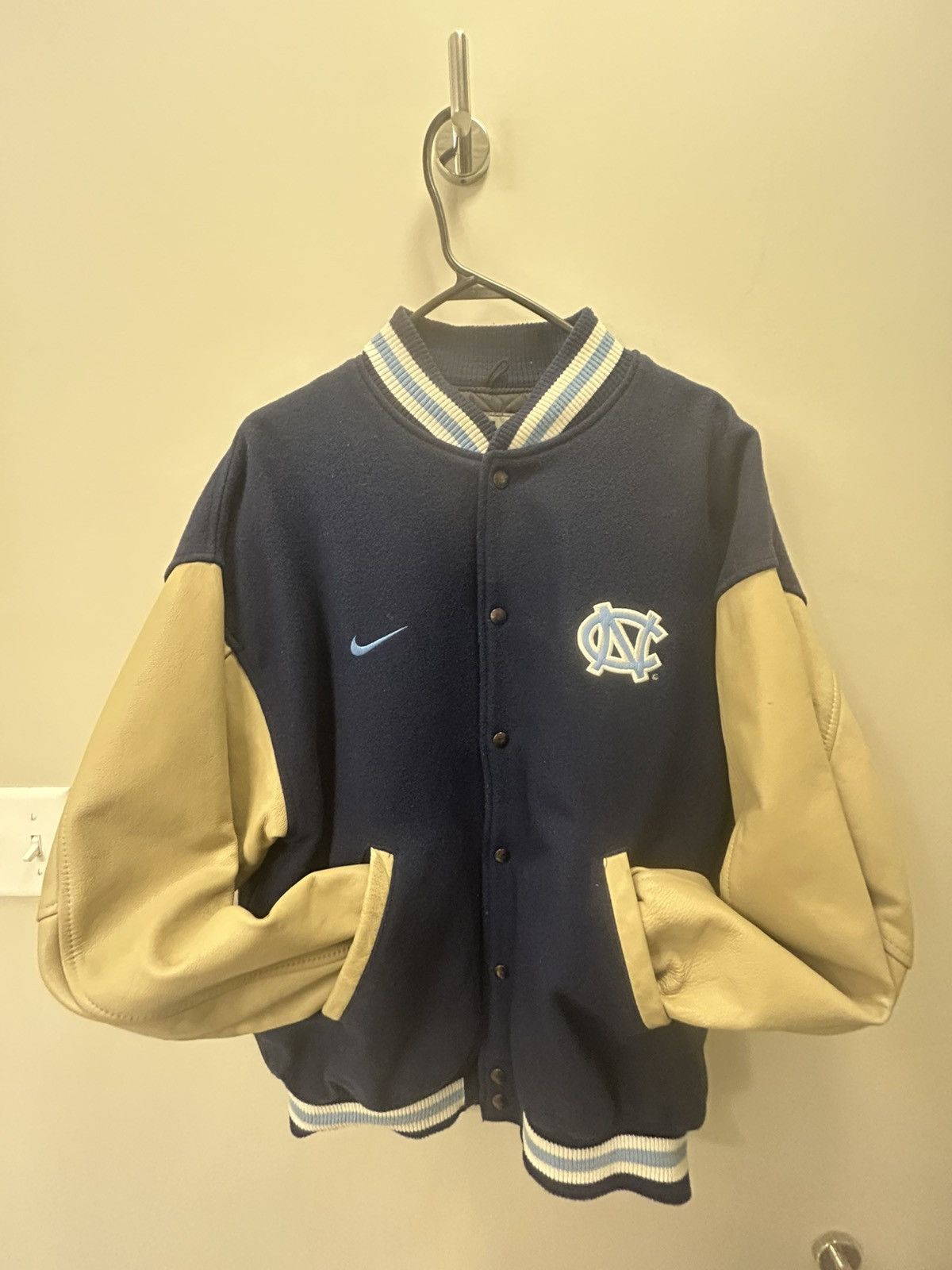 Nike Vintage 90s Nike North Carolina UNC Wool Varsity Jacket | Grailed